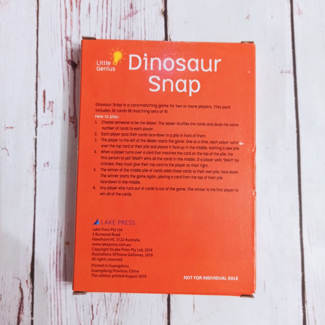 Dinosaur Snap - duże karty W ŚRODKU NOWA > Edu Pszczółka